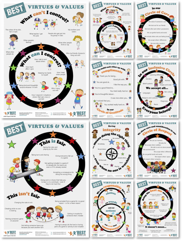 Virtues & Values | School Posters | BEST Programs 4 Kids