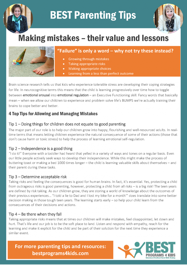 BEST The Value of Making Mistakes – BEST Programs 4 Kids