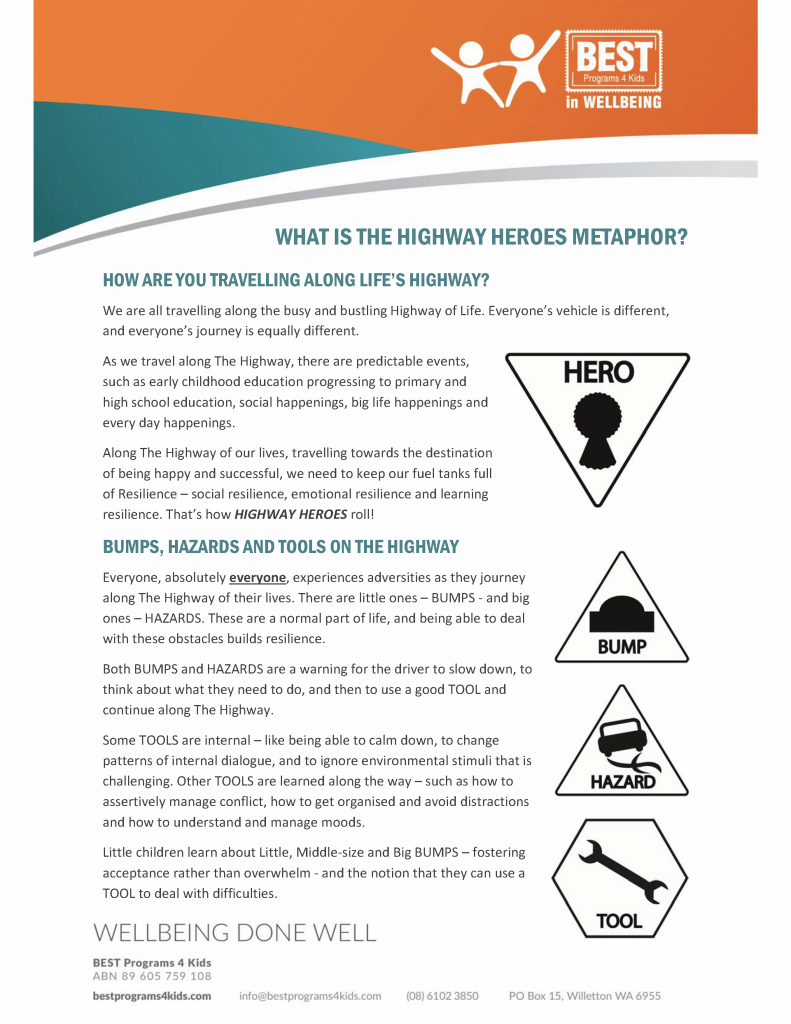 FAQ - The Highway Heroes Metaphor – BEST Programs 4 Kids